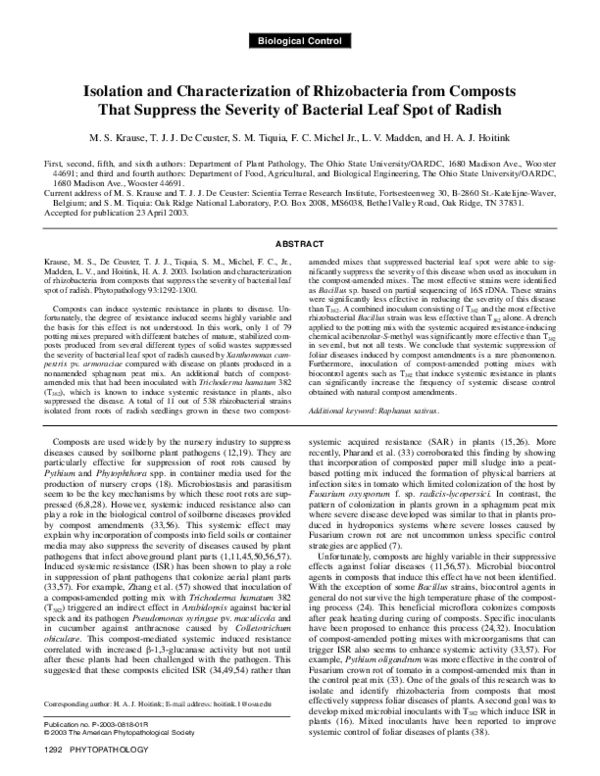 (PDF) Isolation and Characterization of Rhizobacteria from Composts ...