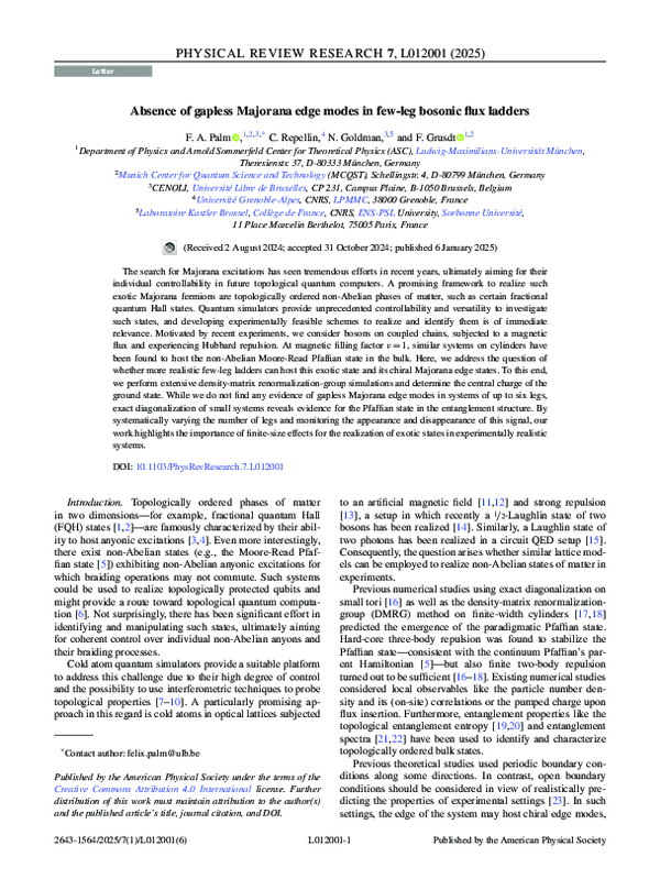 Absence of gapless Majorana edge modes in few-leg bosonic flux ladders