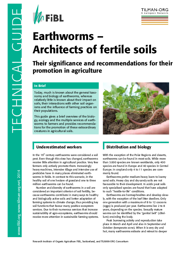 (PDF) Earthworms: architects of fertile soils