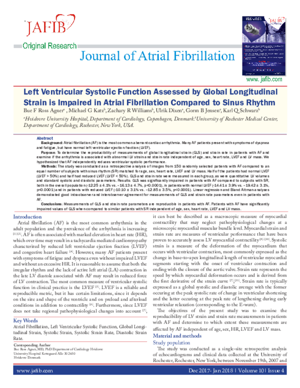(PDF) Left Ventricular Systolic Function Assessed by Global ...