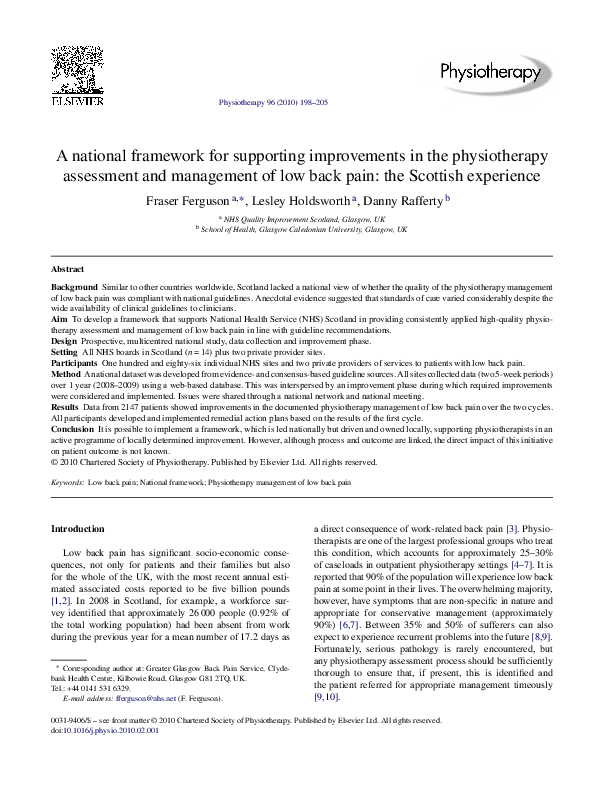 (PDF) A national framework for supporting improvements in the ...