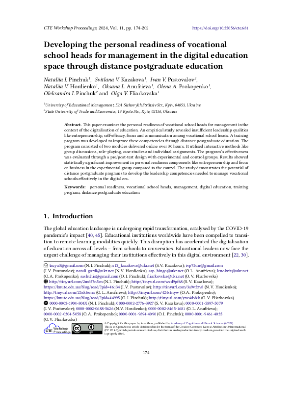 (PDF) Developing the personal readiness of vocational school heads for ...