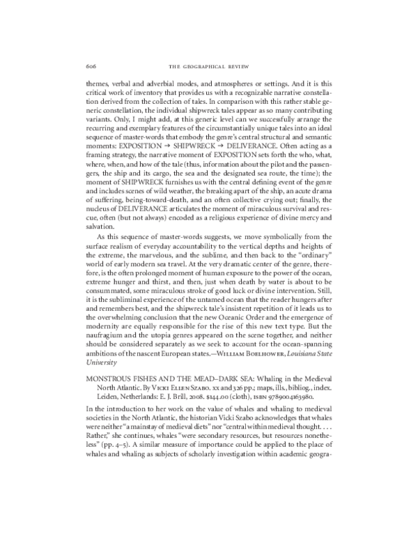(PDF) MONSTROUS FISHES AND THE MEAD-DARK SEA: Whaling in the Medieval ...