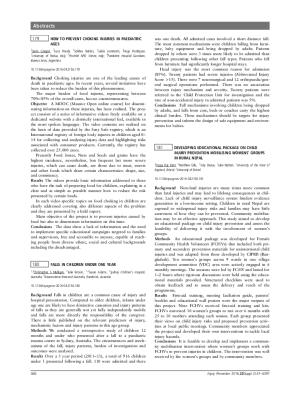 (PDF) 181 Developing educational package on child injury prevention ...