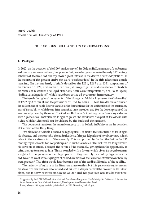 (PDF) The Golden Bull and its Confirmations