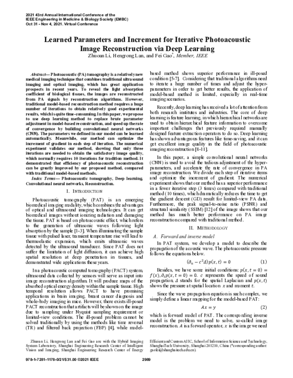 (PDF) Learned Parameters and Increment for Iterative Photoacoustic Image Reconstruction via Deep ...