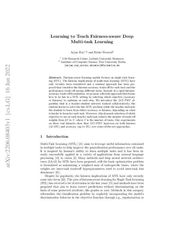 (PDF) Learning to Teach Fairness-Aware Deep Multi-task Learning