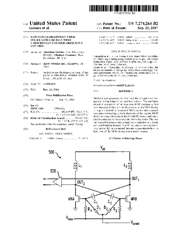 (PDF) Low-Power-Dissipation CMOS Oscillator Circuits with Capacitively ...