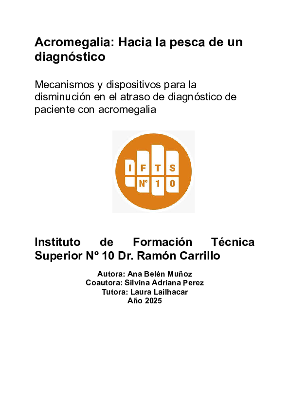 (PDF) Acromegalia: Hacia la pesca de un diagnóstico. Mecanismos y dispositivos para la ...