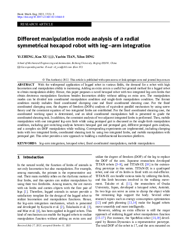 (PDF) Different manipulation mode analysis of a radial symmetrical ...