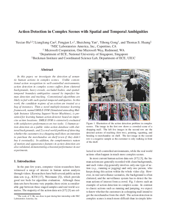 (PDF) Action detection in complex scenes with spatial and temporal ambiguities
