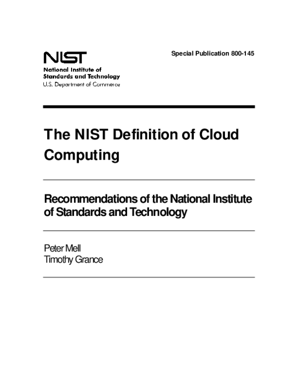 (PDF) The NIST definition of cloud computing
