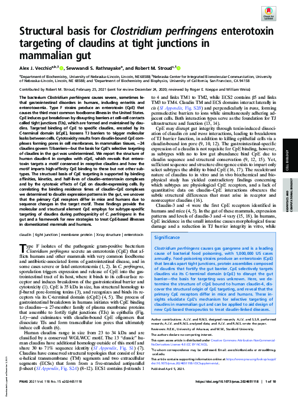 Structural basis for Clostridium perfringens enterotoxin targeting of ...