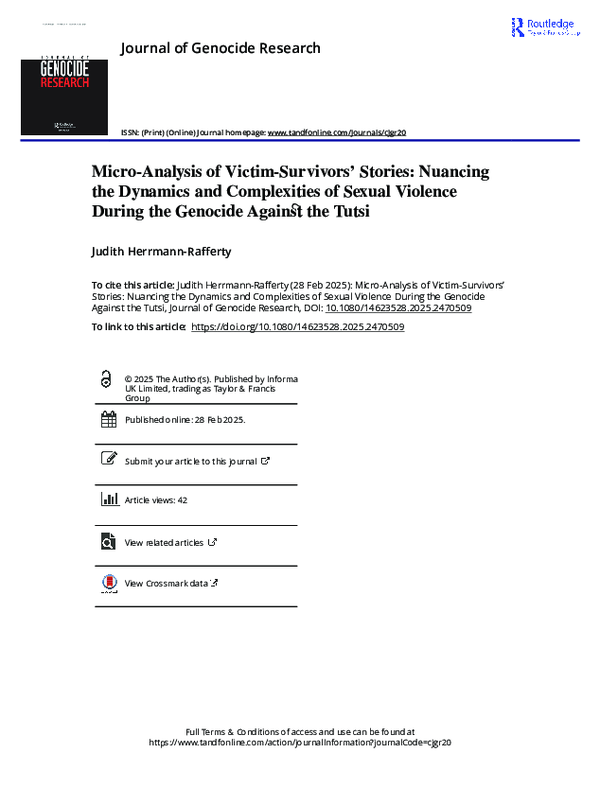 (PDF) Micro-Analysis of Victim-Survivors' Stories: Nuancing the ...