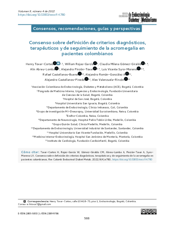 (PDF) Consenso sobre definición de criterios diagnósticos, terapéuticos y de seguimiento de la ...