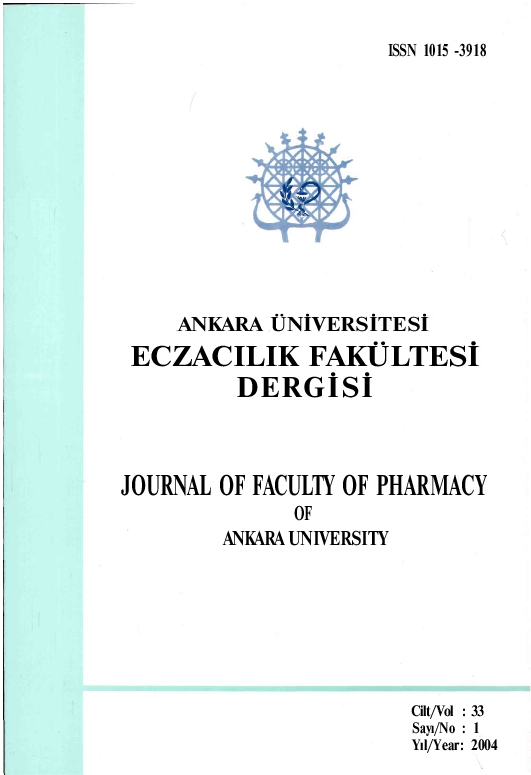 (PDF) Ankara Universitesi Eczacilik Fakultesi Dergisi