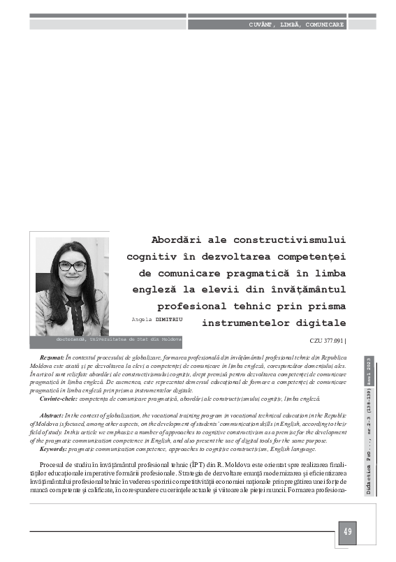 (PDF) Approaching Cognitive Constructivism in the Development of the ...