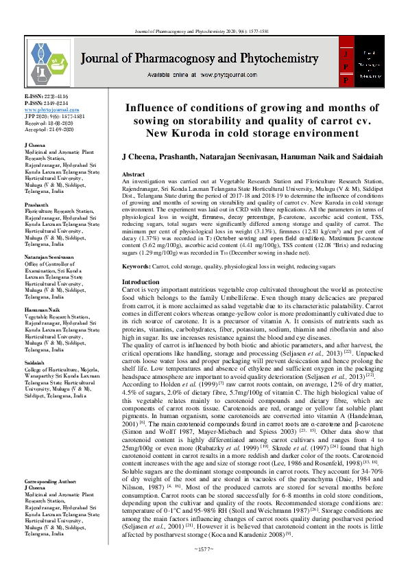 (PDF) Influence of conditions of growing and months of sowing on ...