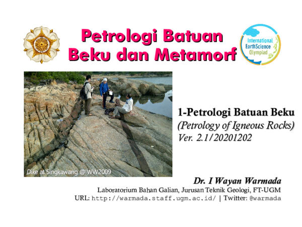PEOL01 Petrologi Batuan Beku