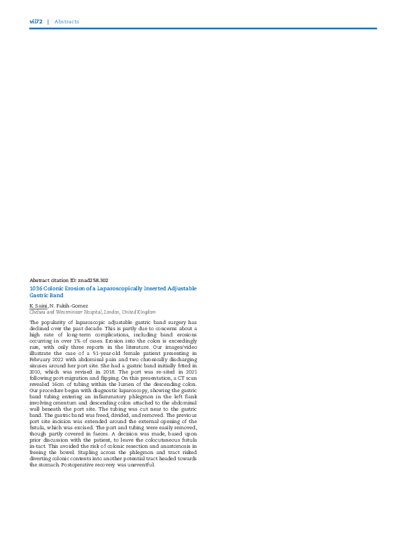 (PDF) 1036 Colonic Erosion of a Laparoscopically Inserted Adjustable ...