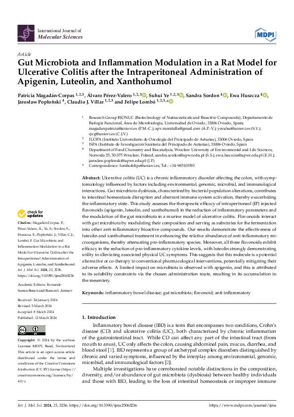 (PDF) Gut Microbiota and Inflammation Modulation in a Rat Model for ...