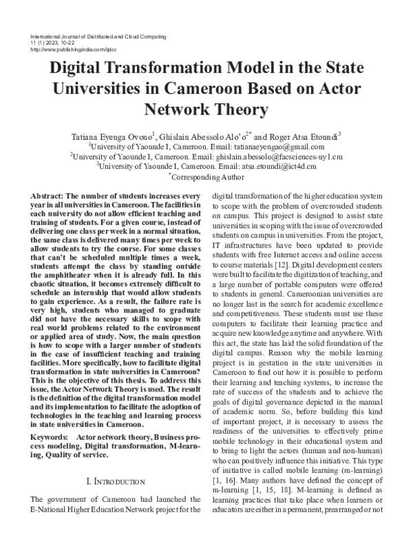 (PDF) Digital Transformation Model in the State Universities in ...