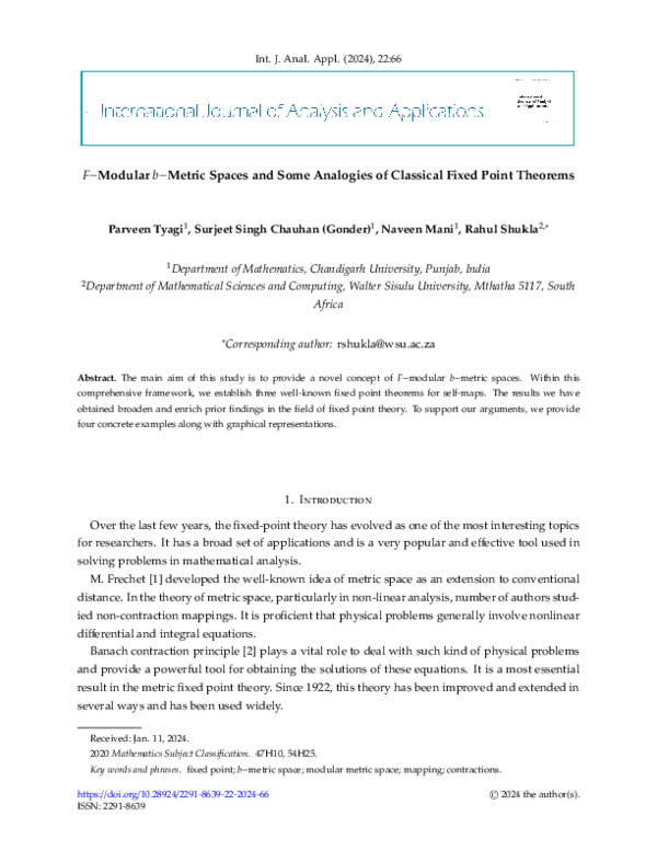 (PDF) F-Modular b-Metric Spaces and Some Analogies of Classical Fixed ...