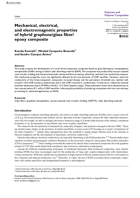 (PDF) Mechanical, electrical, and electromagnetic properties of hybrid ...