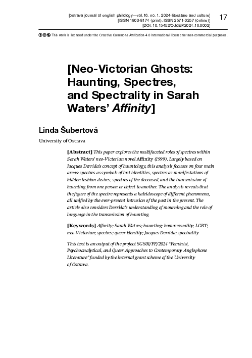 (PDF) Neo-Victorian Ghosts: Haunting, Spectres, and Spectrality in ...