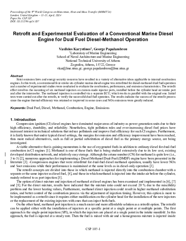 (PDF) Retrofit and Experimental Evaluation of a Conventional Marine ...