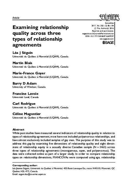 (PDF) Examining relationship quality across three types of relationship ...