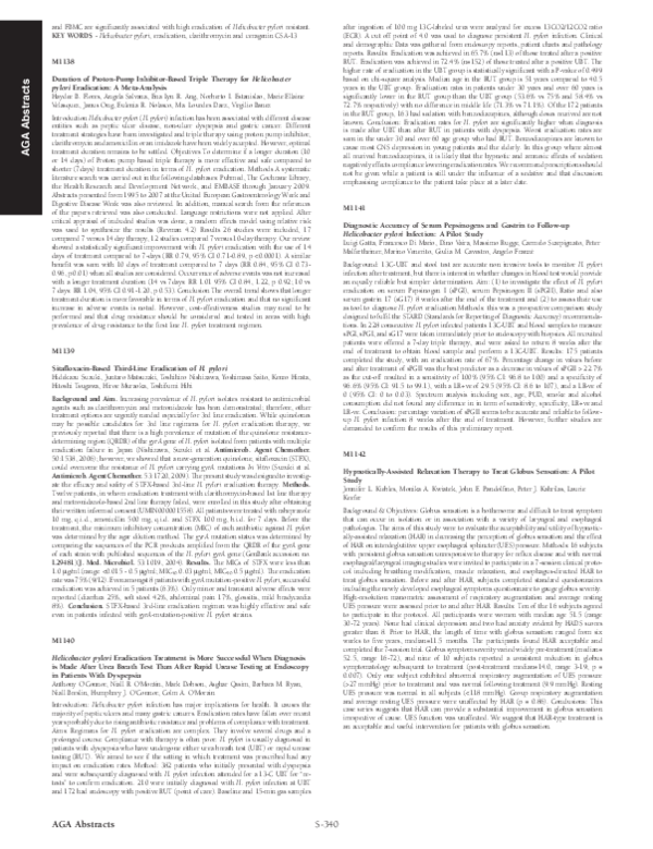 (PDF) M1140 Helicobacter pylori Eradication Treatment is More Successful When Diagnosis is Made ...