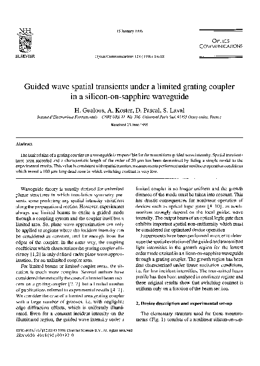 (PDF) Guided wave spatial transients under a limited grating coupler in ...