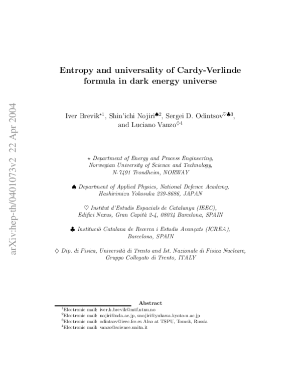 Entropy and universality of the Cardy-Verlinde formula in a dark energy ...