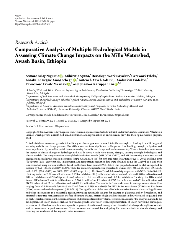(PDF) Comparative Analysis of Multiple Hydrological Models in Assessing Climate Change Impacts ...