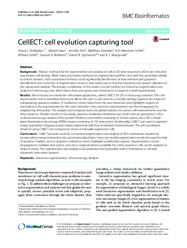 (PDF) CellECT: cell evolution capturing tool
