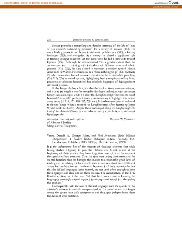 (PDF) Biblia Hebraica Stuttgartensia: A Reader’s Edition [review ...
