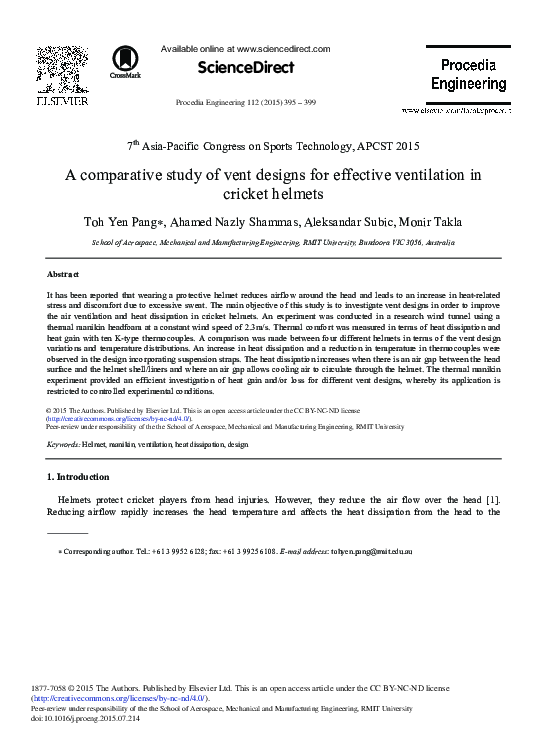 (PDF) A Comparative Study of Vent Designs for Effective Ventilation in ...