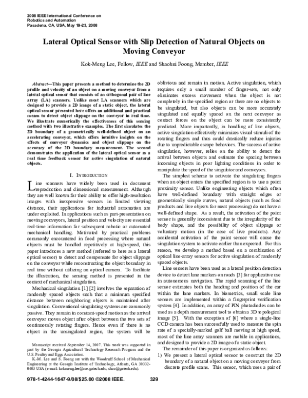 (PDF) Lateral optical sensor with slip detection of natural objects on ...