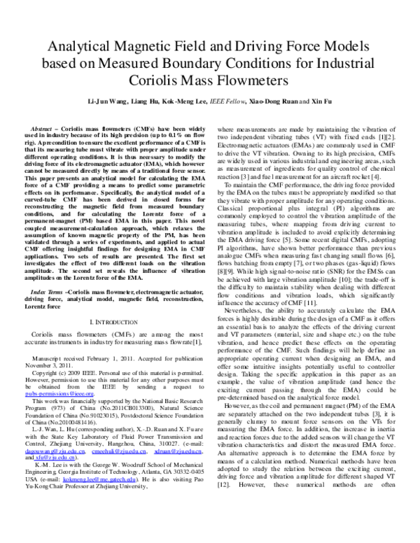 (PDF) Analytical Magnetic Field and Driving Force Models Based on ...