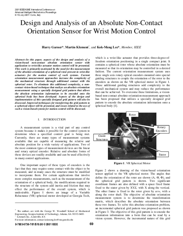 (PDF) Design and analysis of an absolute non-contact orientation sensor ...