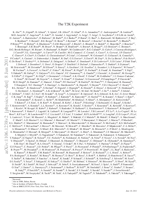 (PDF) The T2K experiment