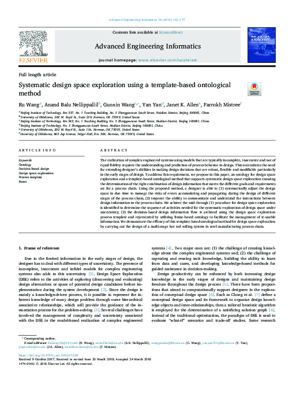 Systematic Design Space Exploration Using A Template Based Ontological