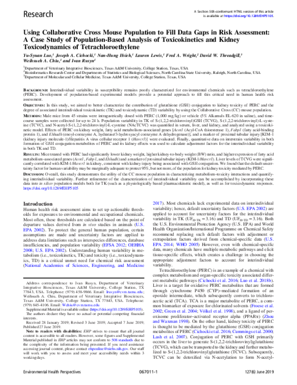 (PDF) Using Collaborative Cross Mouse Population to Fill Data Gaps in ...