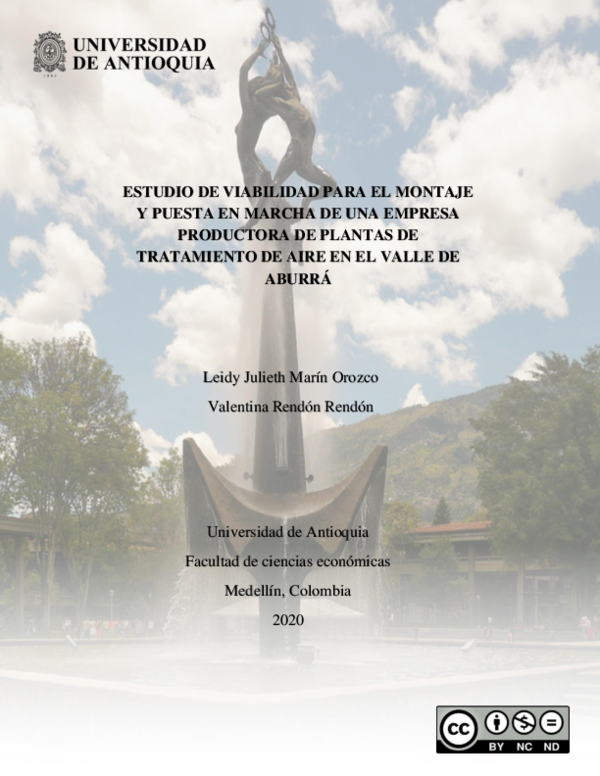 (PDF) Estudio de viabilidad para el montaje y puesta en marcha de una ...