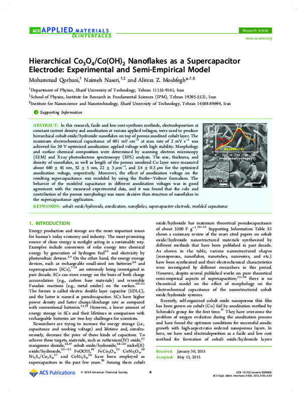 (PDF) Hierarchical Co3O4/Co(OH)2 Nanoflakes as a Supercapacitor ...