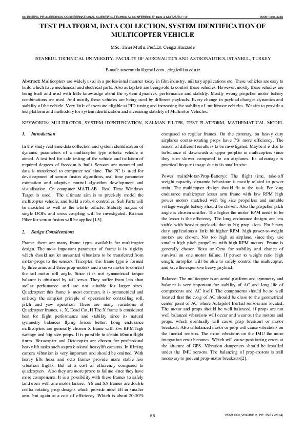 (PDF) Test Platform, Data Collection, System Identification of ...