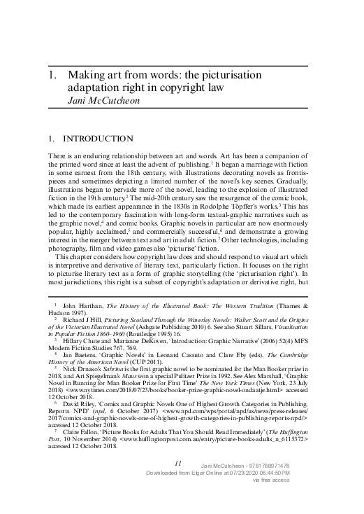 (PDF) Making art from words: the picturisation adaptation right in ...