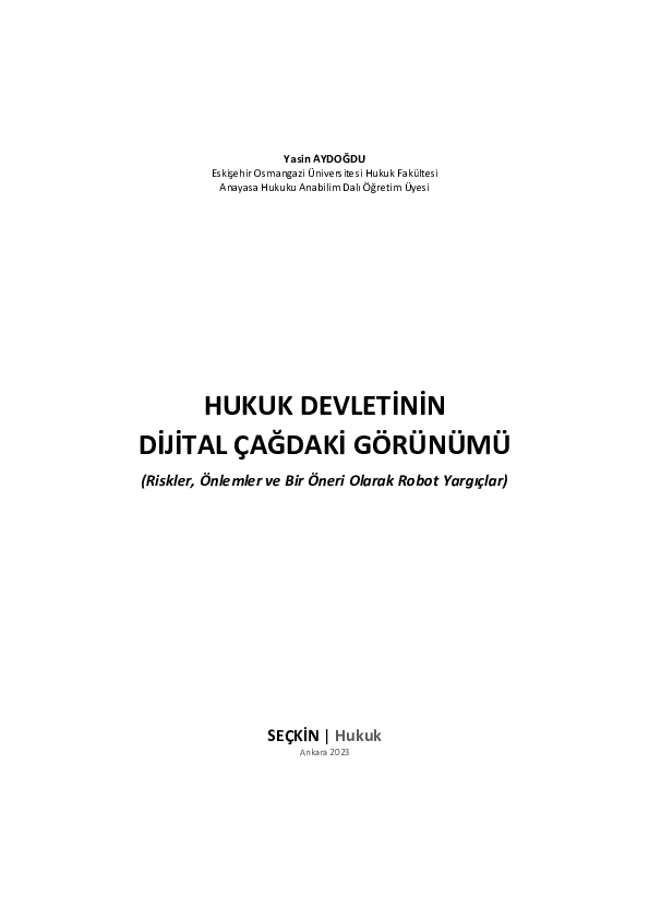 (PDF) Hukuk Devleti