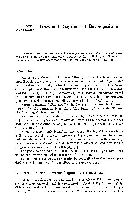 (PDF) Trees and diagrams of decomposition